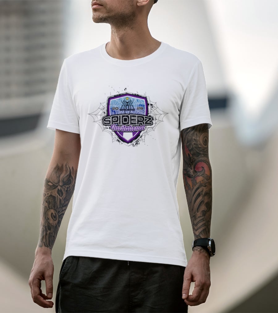Spiderz Invitational Softball Shield With Web And Ball T-Shirt