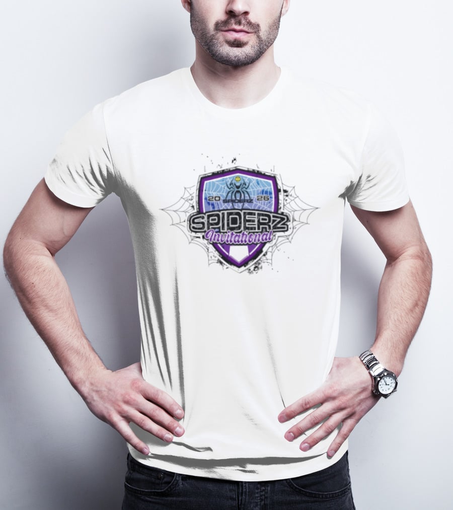 Spiderz Invitational Softball Shield With Web And Ball T-Shirt