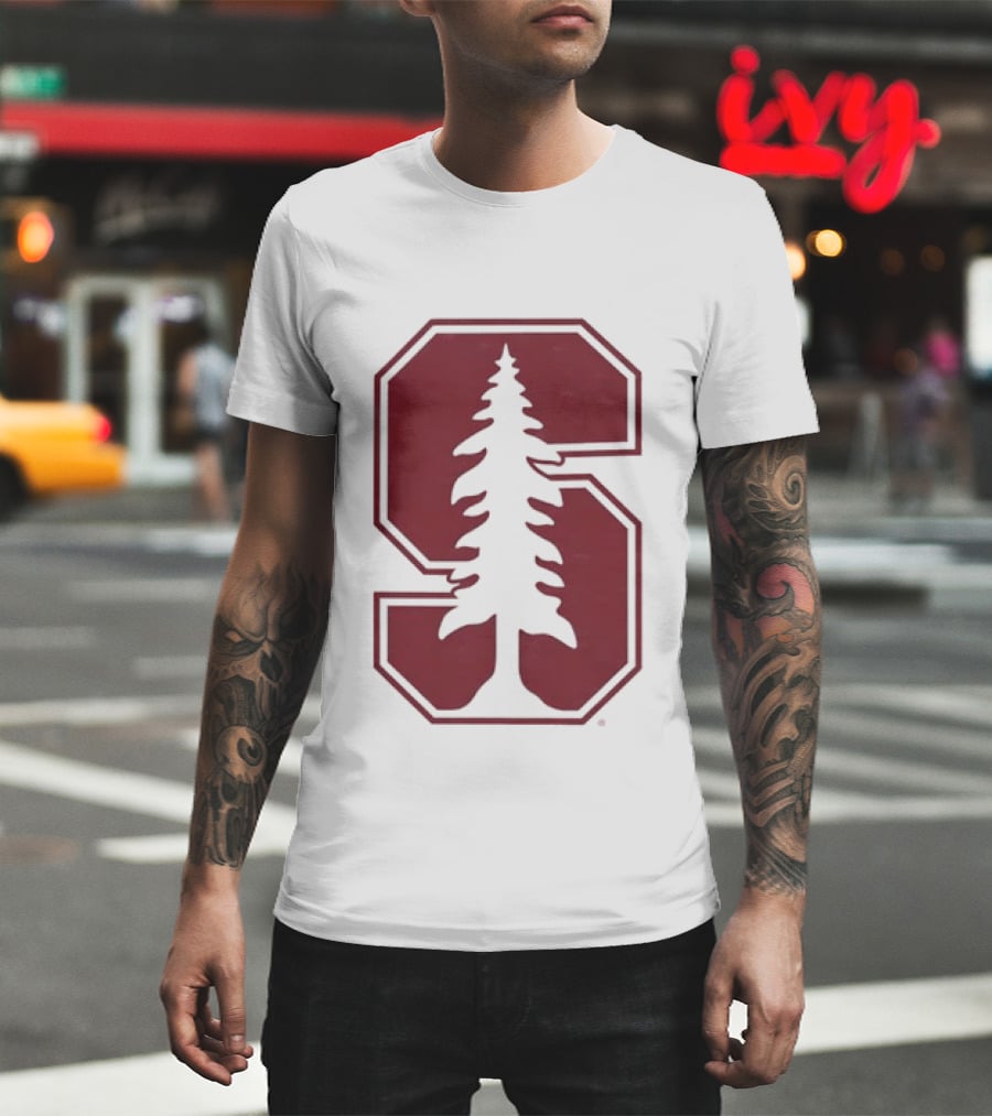 Stanford University Cardinal Block S Tree Logo NCAA T-Shirt