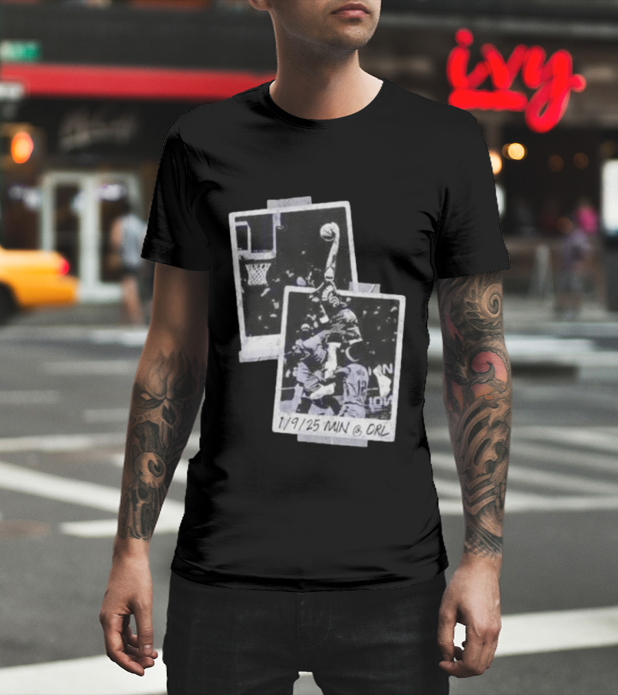 Anthony Edwards Minnesota Timberwolves Slam Dunk 1/9/25 MIN @ ORL T-Shirt
