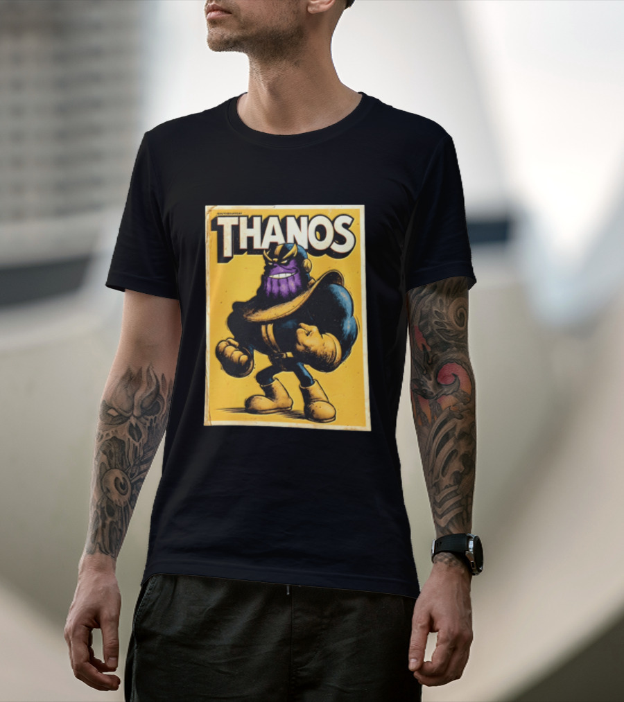 Thanos Marvel Superhero Purple Alien Villain Clenched Fist T-Shirt