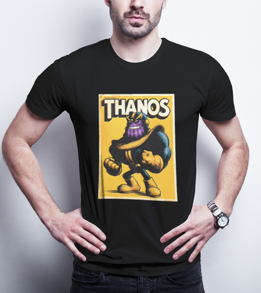 Thanos Marvel Superhero Purple Alien Villain Clenched Fist T-Shirt