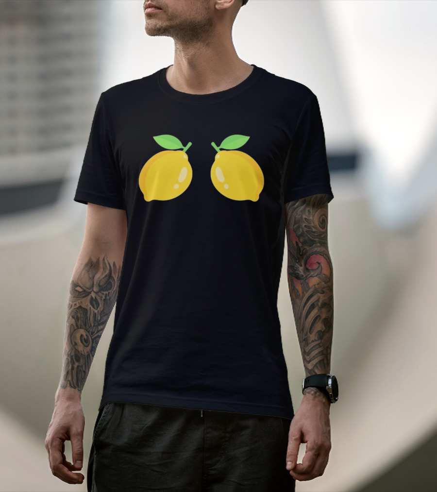 Two Lemons Minimalist Citrus Fruit T-Shirt