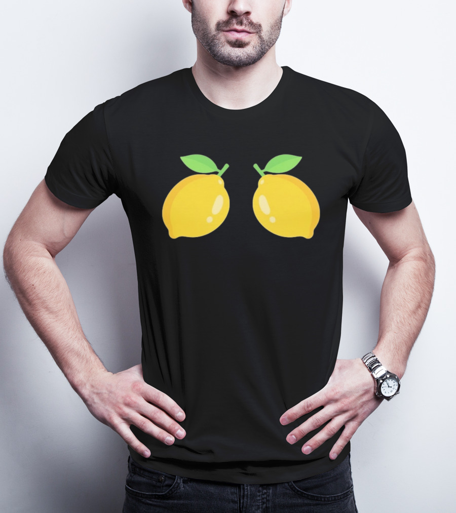 Two Lemons Minimalist Citrus Fruit T-Shirt
