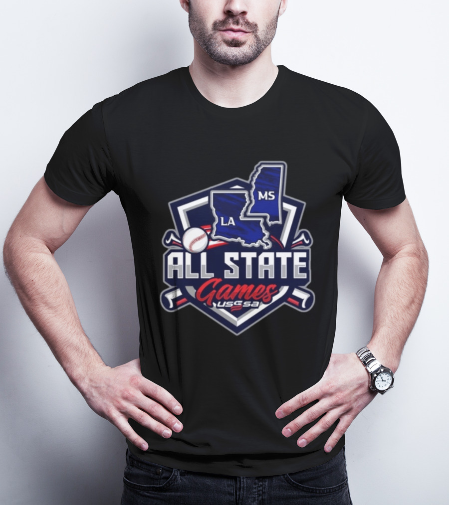 USSSA All State Games Louisiana Mississippi Baseball Event T-Shirt