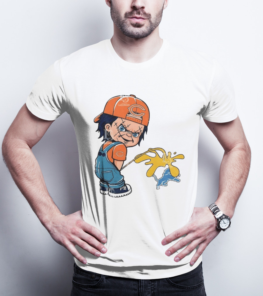 Chicago Bears Chucky Piss On Detroit Lions Rivalry Meme T-Shirt