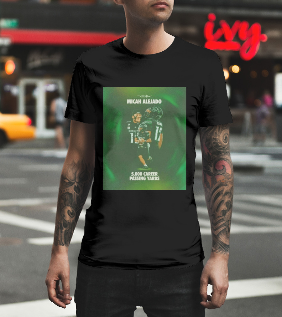 Micah Alejado 5000 Career Passing Yards Honolulu Football T-Shirt