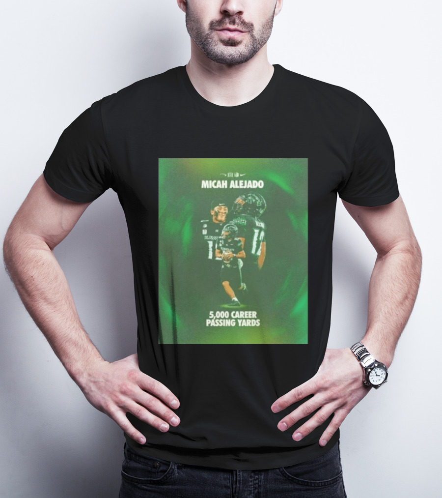 Micah Alejado 5000 Career Passing Yards Honolulu Football T-Shirt