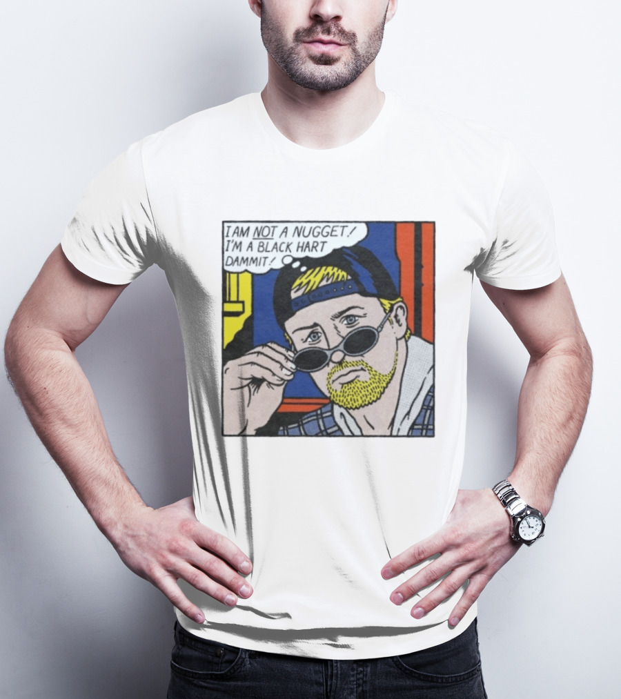 I Am Not A Nugget I'm A Black Hart Dammit Retro Comic T-Shirt