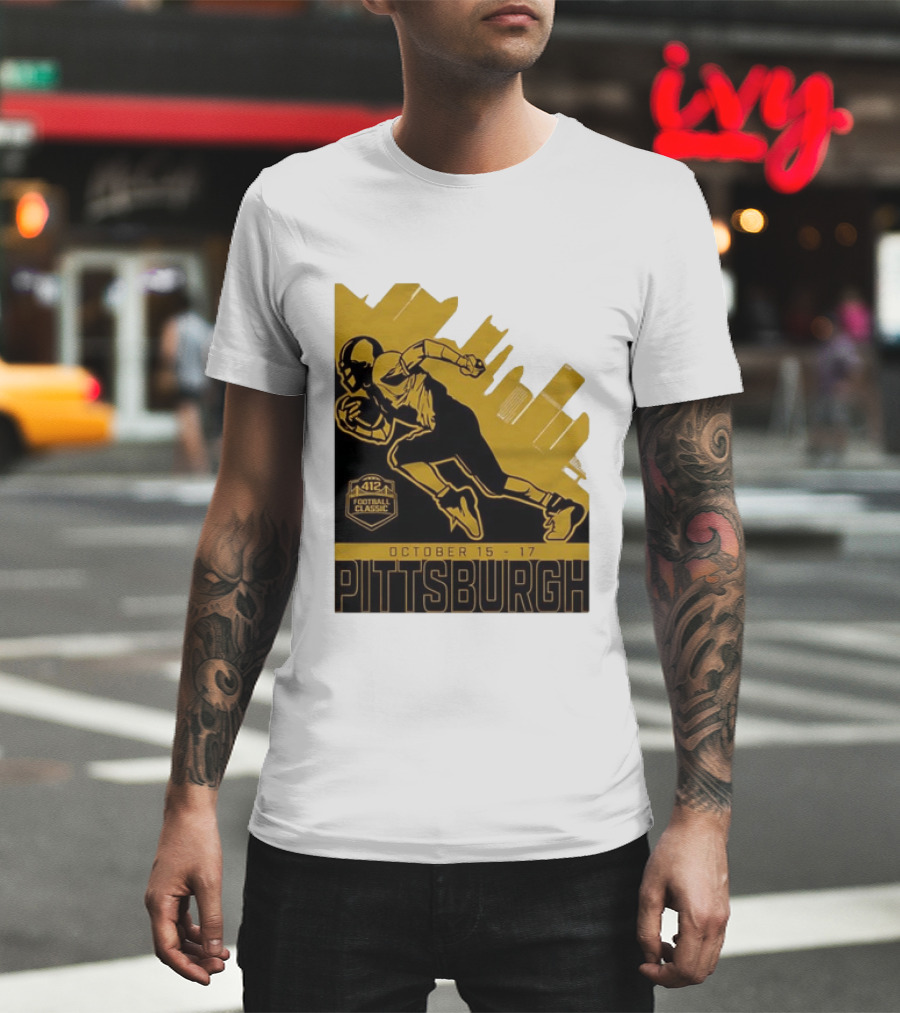 Pittsburgh 412 Football Classic October 15 17 Running Player T-Shirt