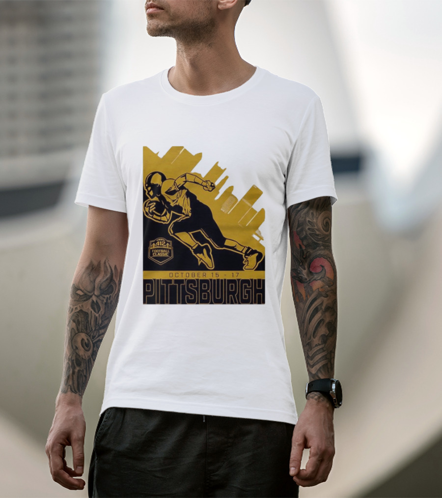 Pittsburgh 412 Football Classic October 15 17 Running Player T-Shirt