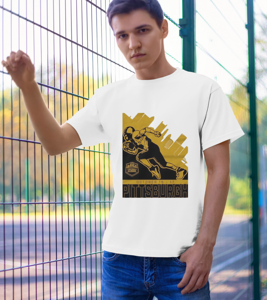 Pittsburgh 412 Football Classic October 15 17 Running Player T-Shirt