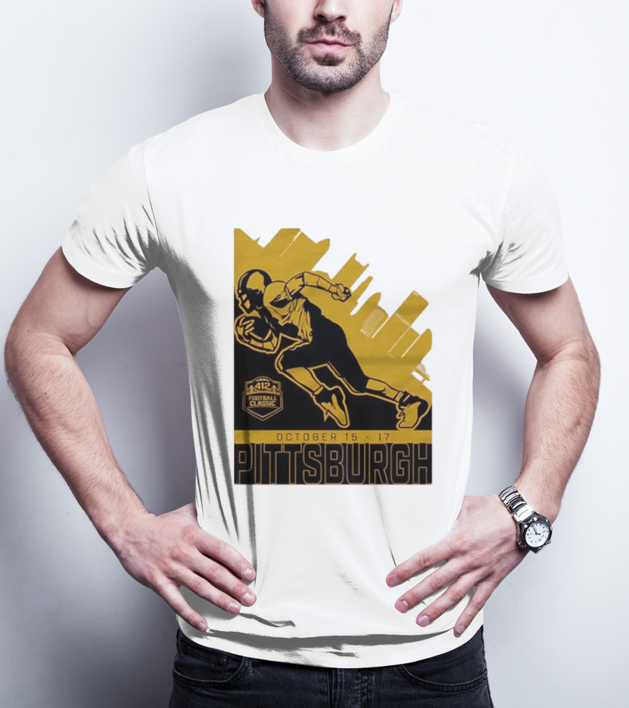 Pittsburgh 412 Football Classic October 15 17 Running Player T-Shirt