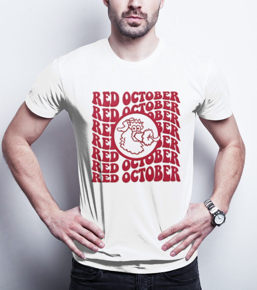 Philadelphia Phillies Red October 2023 Fan Gear With Phillie Phanatic T-Shirt