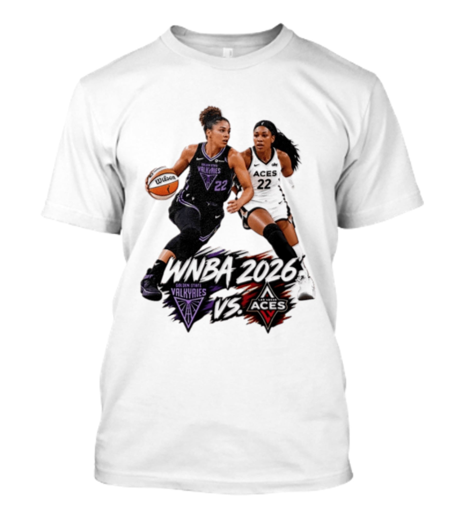 WNBA 2026 Golden State Valkyries Vs Las Vegas Aces T-Shirt