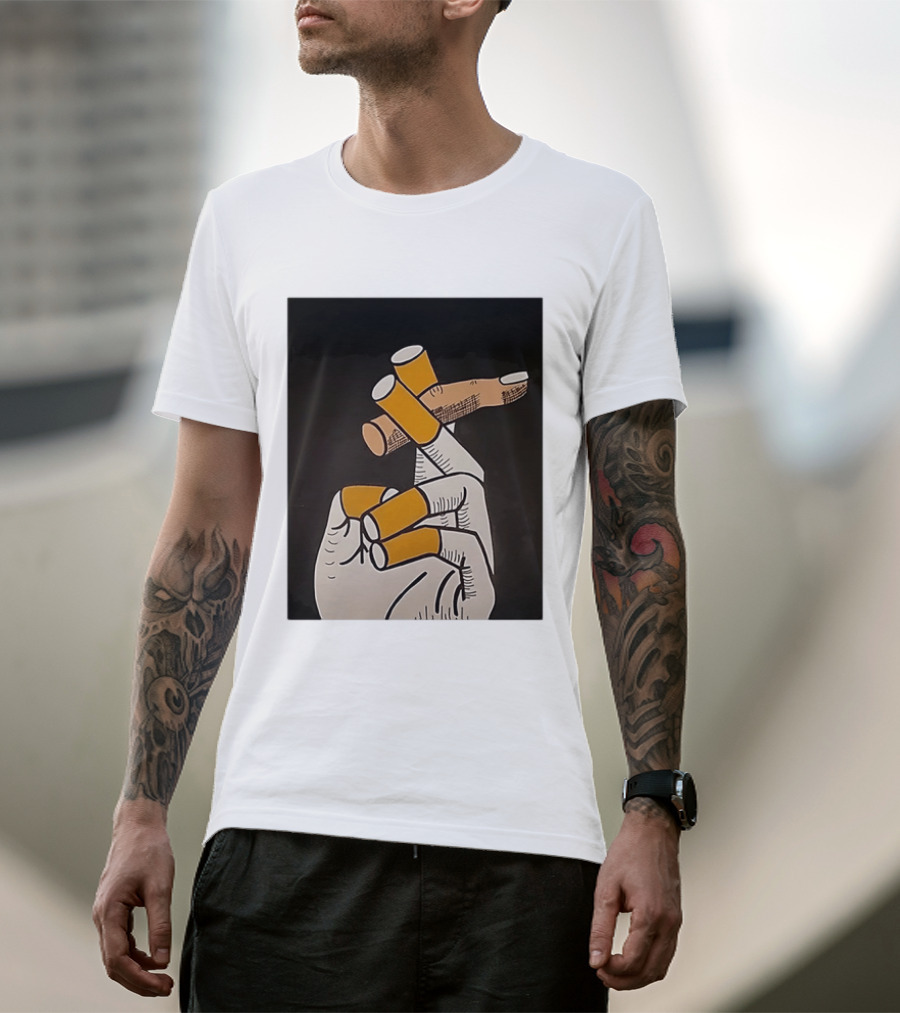 Hand With Cigarettes Smoker T-Shirt