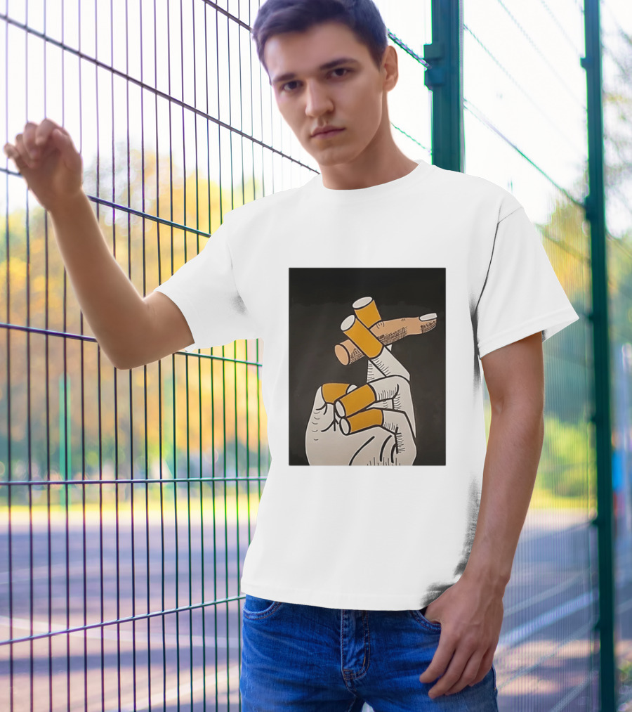 Hand With Cigarettes Smoker T-Shirt