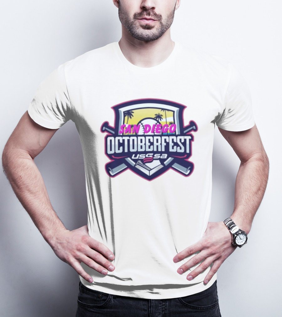 USSSA San Diego Oktoberfest Baseball Event Palms Sunset T-Shirt