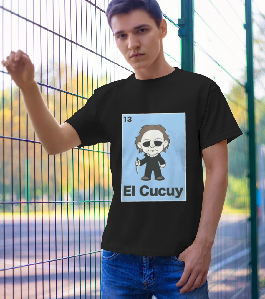 13 El Cucuy Michael Myers Chibi Holding Knife T-Shirt
