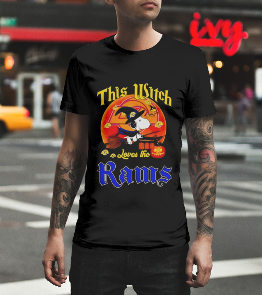 This Witch Loves The Los Angeles Rams Snoopy Halloween T-Shirt