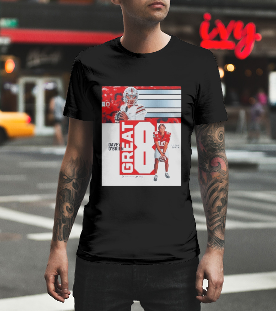 Ohio State Buckeyes Great 8 Julian Sayin Davey O'Brien Award T-Shirt