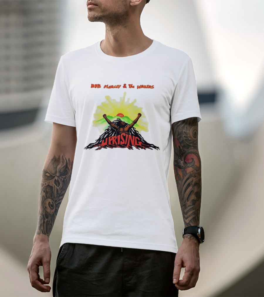 Bob Marley & The Wailers Uprising Reggae Sunburst Mountain T-Shirt