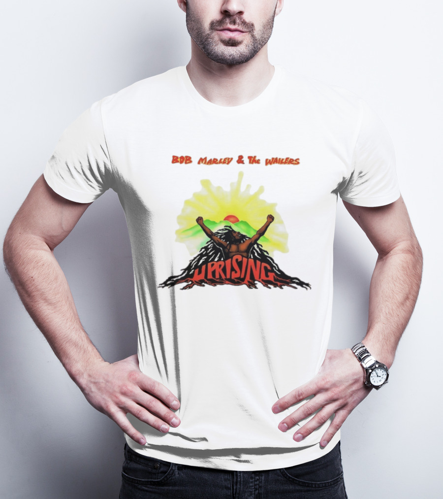 Bob Marley & The Wailers Uprising Reggae Sunburst Mountain T-Shirt