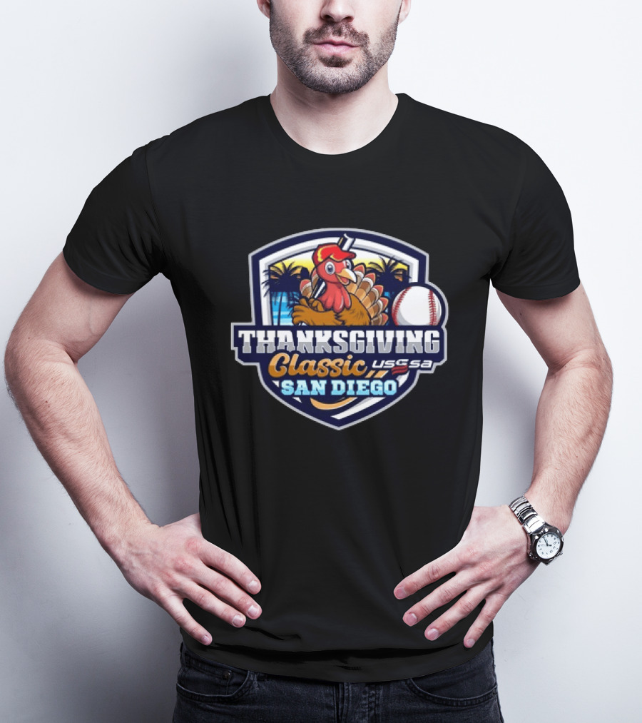 USSSA Thanksgiving Classic San Diego Turkey Baseball T-Shirt