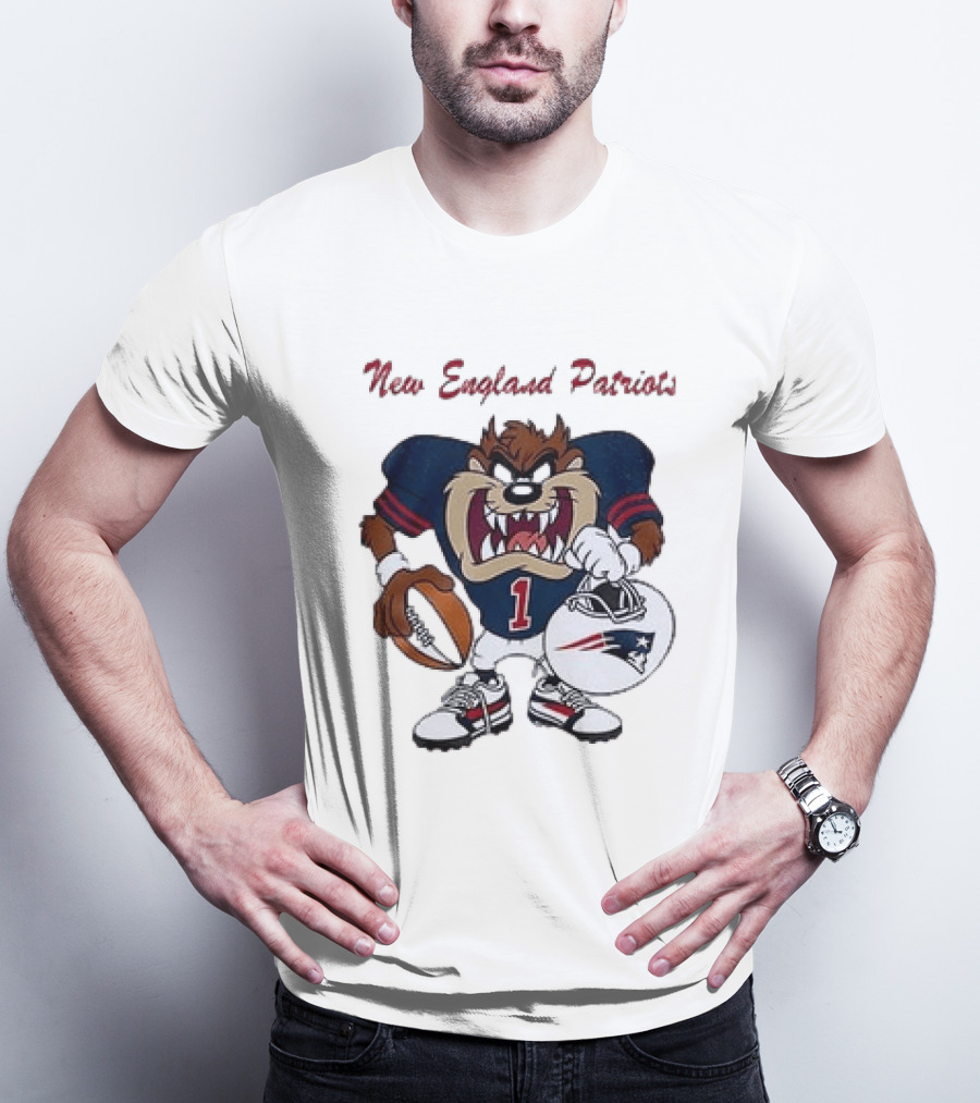 New England Patriots Looney Tunes Taz Number One Football T-Shirt