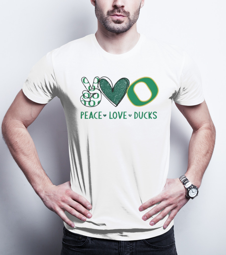 Peace Love Oregon Ducks T-Shirt