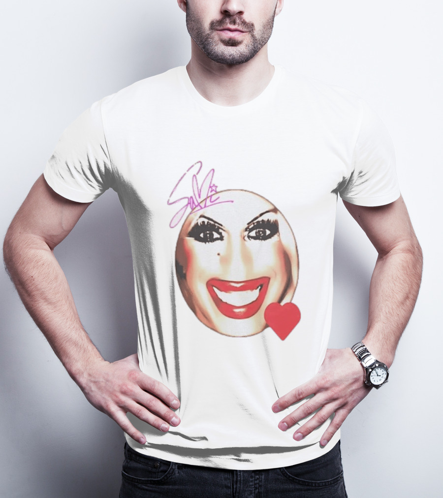 Save Signature Heavy Makeup Smile Red Heart T-Shirt