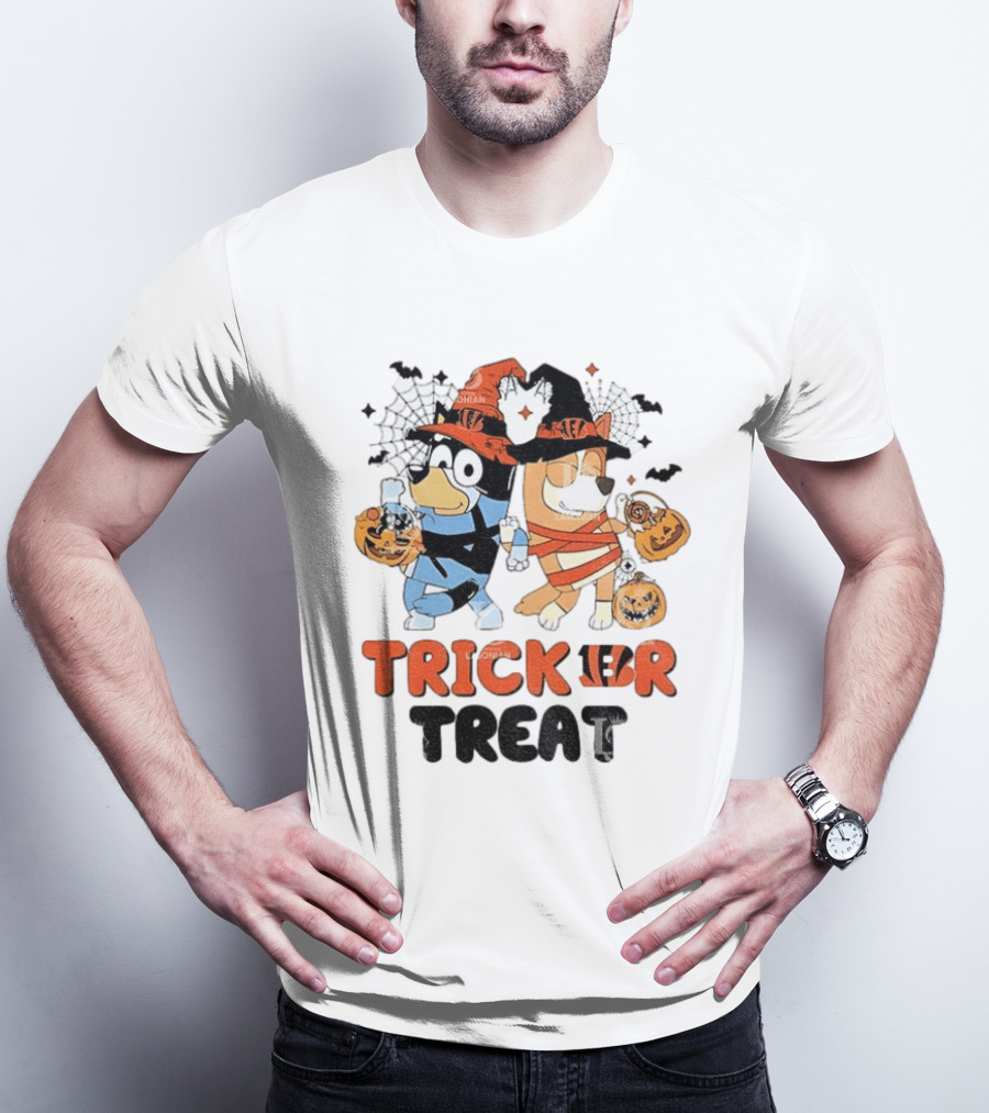Philadelphia Eagles Bluey Trick Or Treat Halloween Character Costumes T-Shirt
