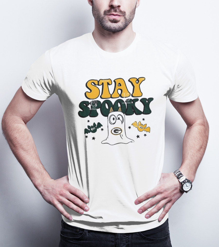 Green Bay Packers Bluey Stay Spooky Halloween T-Shirt