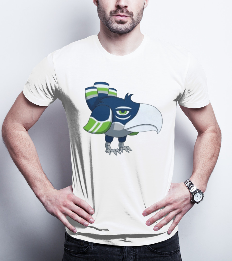 Seattle Seahawks Pokemon Crossover Bird Fan T-Shirt
