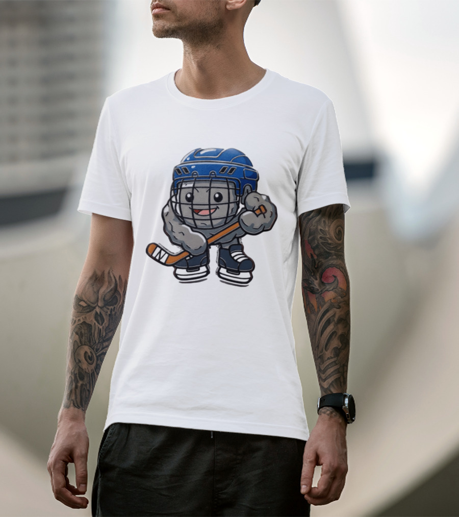 Stonjourner St Louis Blues NHL Pokemon Cartoon Hockey Player T-Shirt