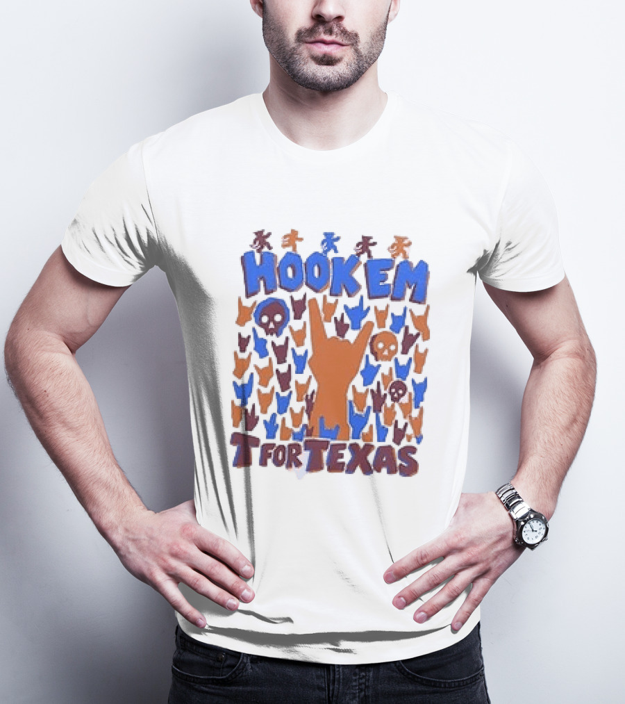 Hook Em For Texas Grateful Dead Collaboration With Longhorns T-Shirt