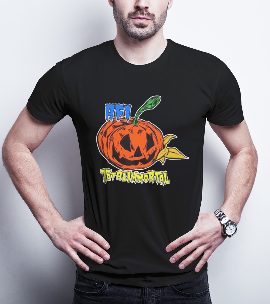 AFI Totalimmortal Halloween Pumpkin Punk Rock Band Merch T-Shirt