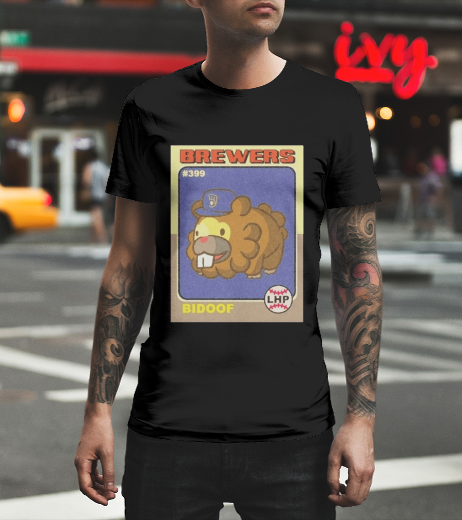 Brewers Bidoof Baseball Card #399 LHP T-Shirt