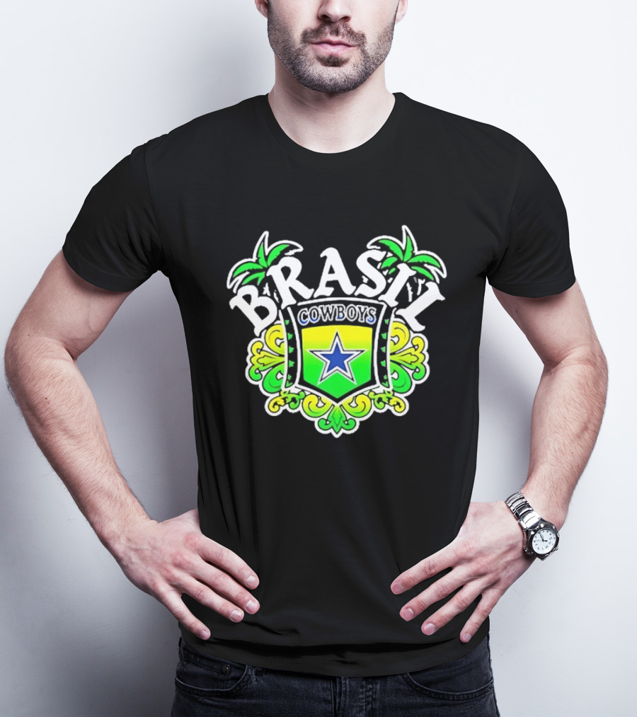 Brasil Cowboys Brazil Badge Palm Stars T-Shirt