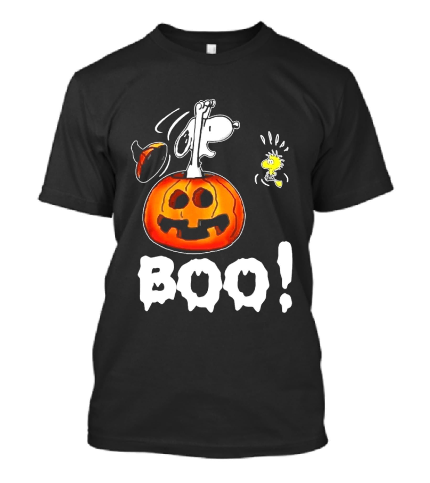 Snoopy Pumpkin Costume Woodstock Halloween BOO Peanuts T-Shirt