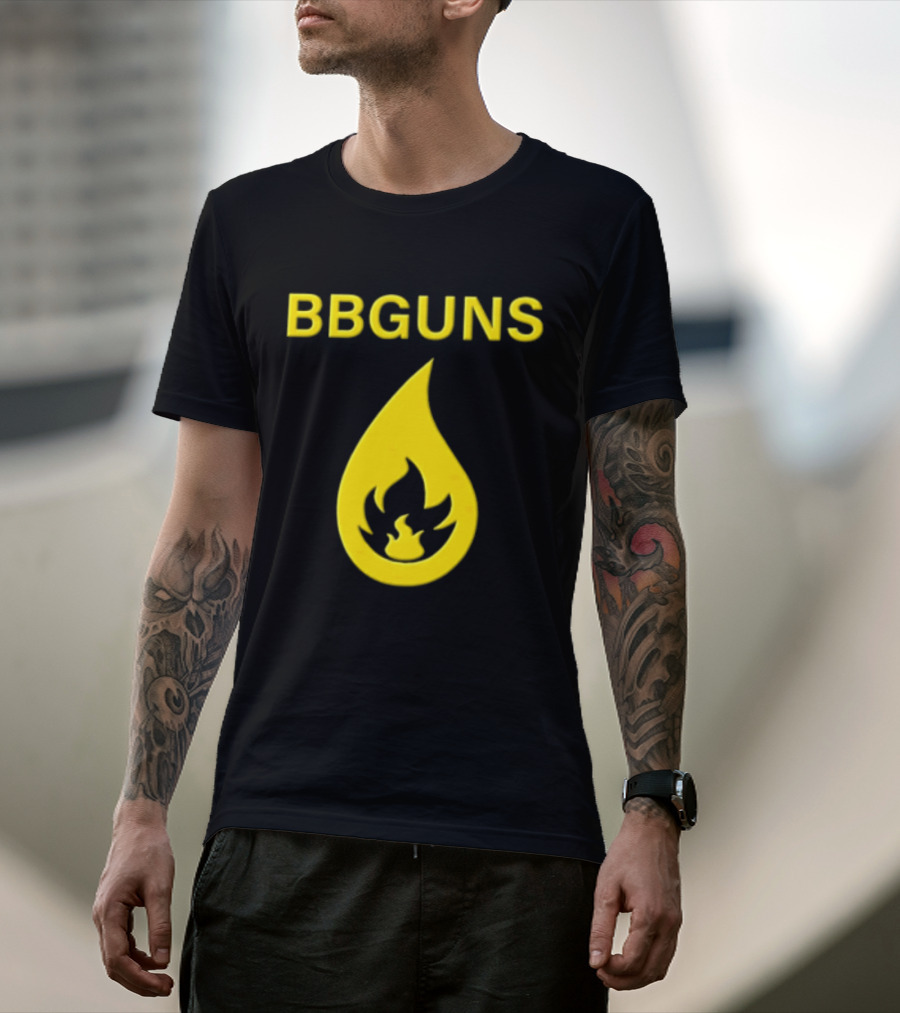 BBGUNS Yellow Flame T-Shirt