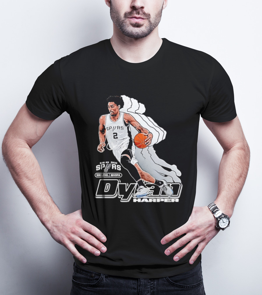 Dylan Harper Number 2 San Antonio Spurs NBA 500 Level @NBPA T-Shirt