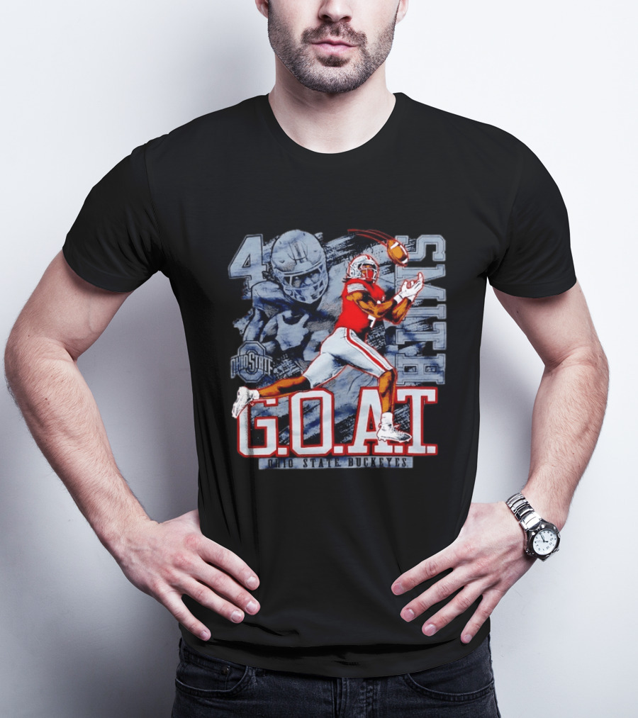 Ohio State Buckeyes G.O.A.T Jaxon Smith Njigba Football 4 T-Shirt