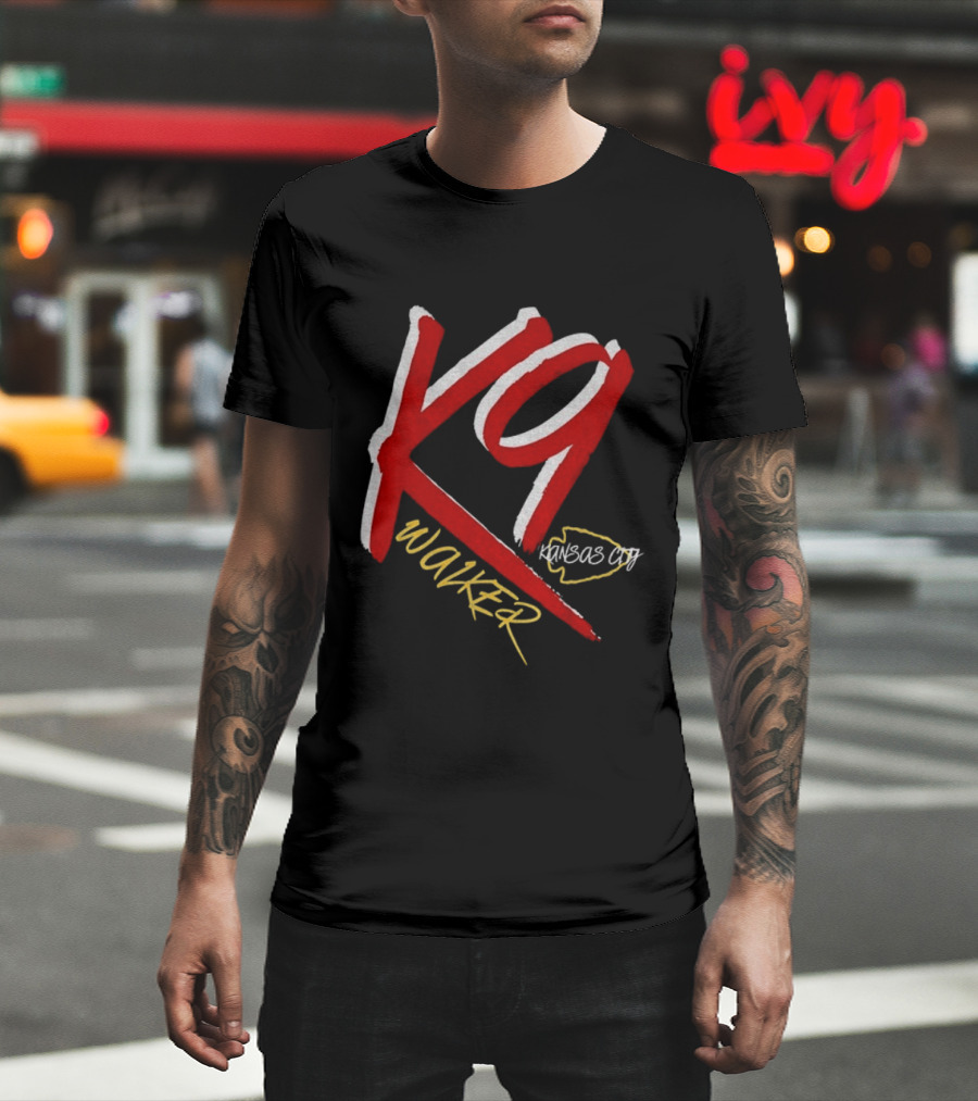K9 Walker Kansas City Chiefs Football T-Shirt