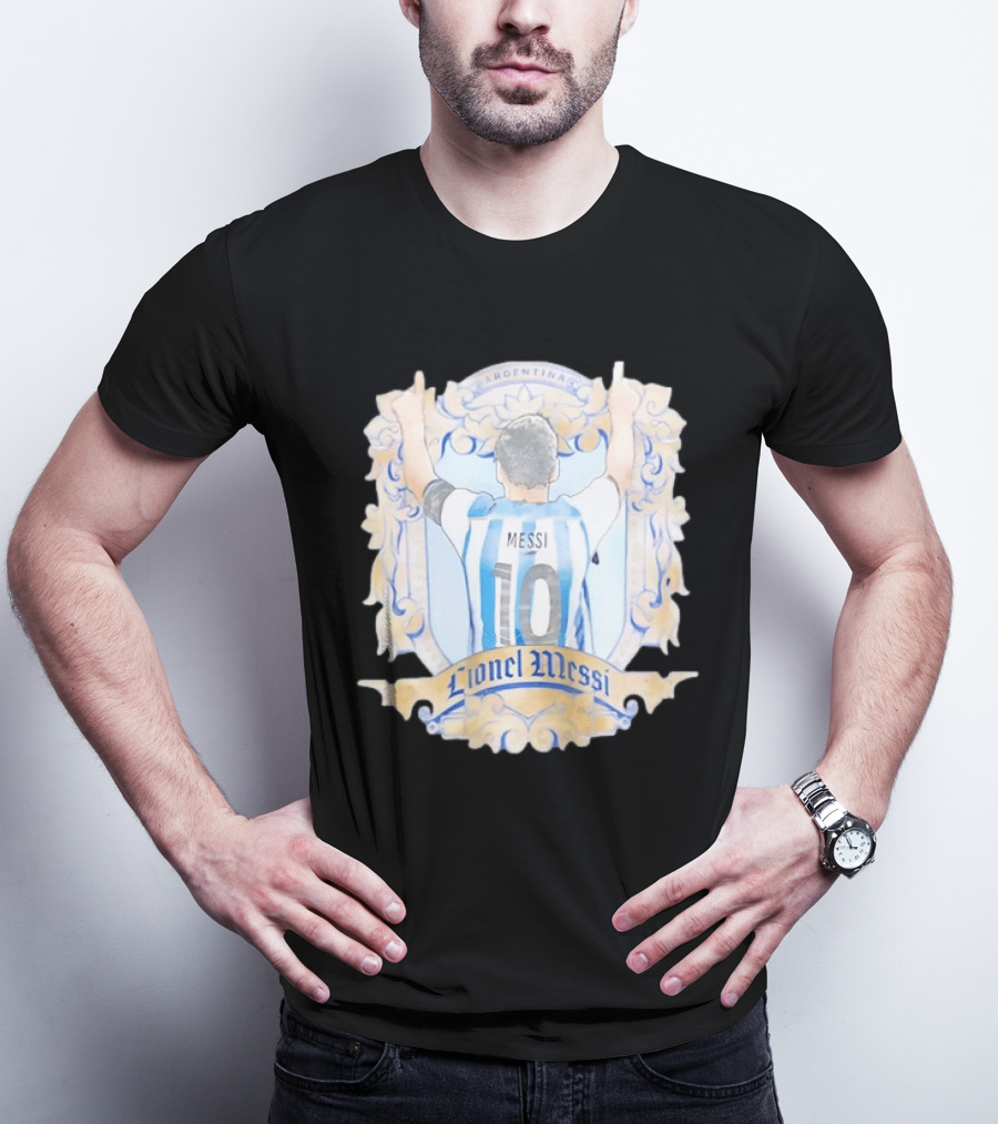 Lionel Messi Argentina Number 10 Football Jersey T-Shirt