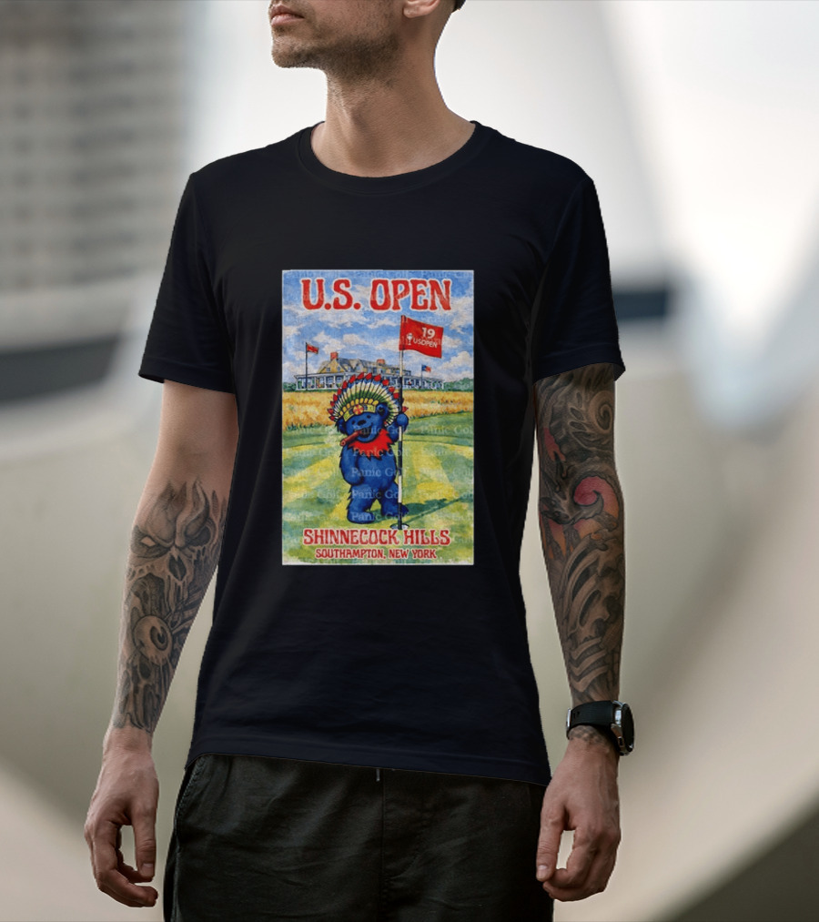 U.S. Open Shinnecock Hills Southampton New York Grateful Dead Dancing Bear Golf Course T-Shirt