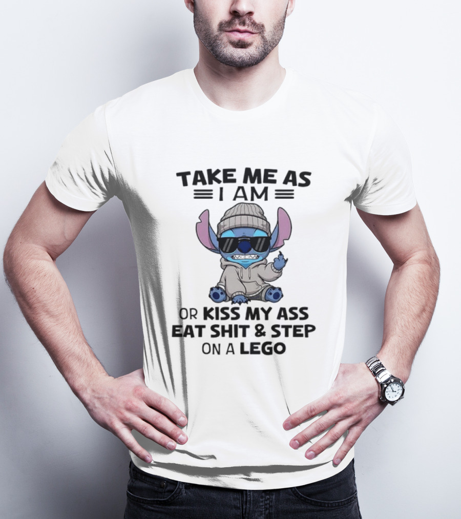 Take Me As I Am Stitch Attitude Saying T-Shirt