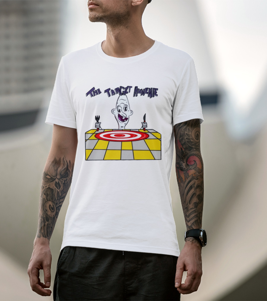 The Target Audience Cartoon Character With Fork And Knife T-Shirt