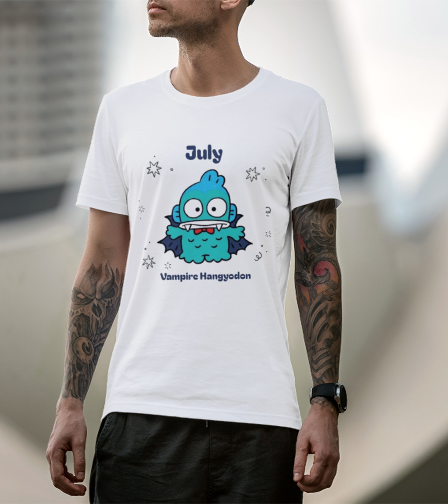 July Vampire Hangyodon Spooky Sanrio Halloween T-Shirt