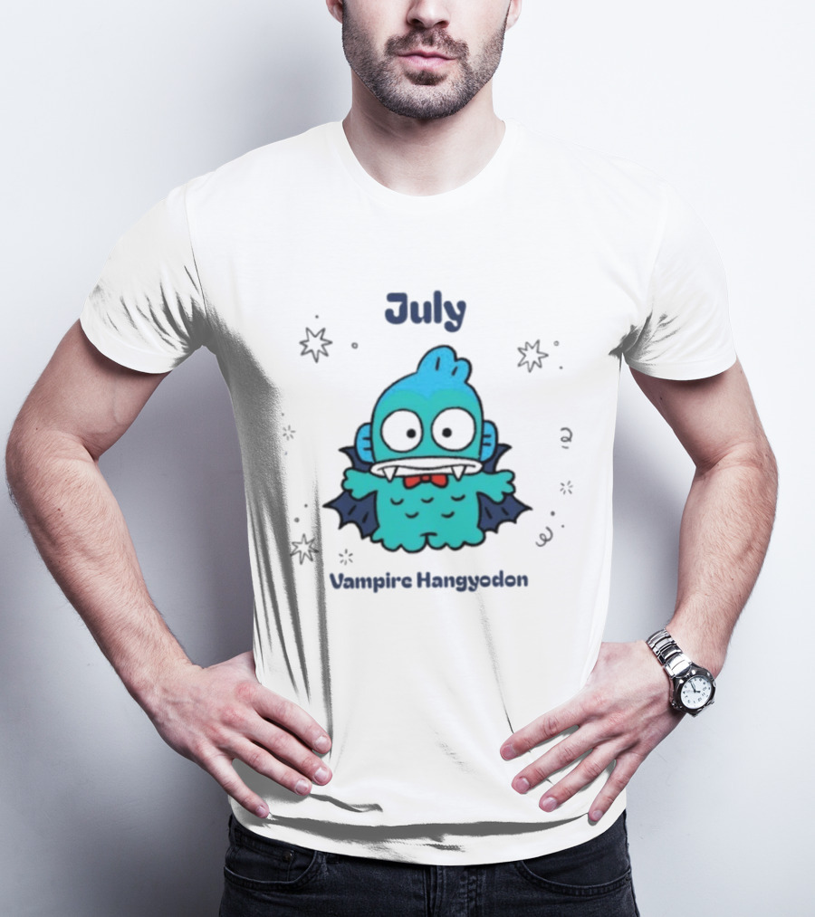 July Vampire Hangyodon Spooky Sanrio Halloween T-Shirt